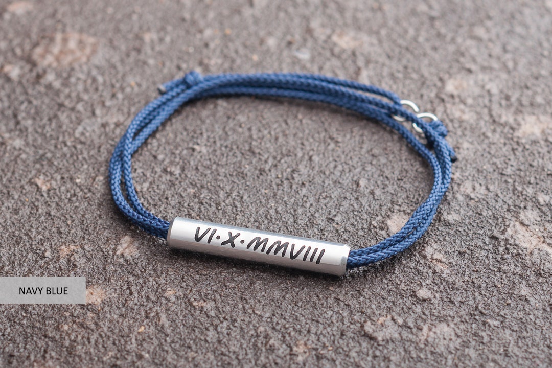 Customized Roman Numerals Bracelet, Personalized Roman Numerals ...