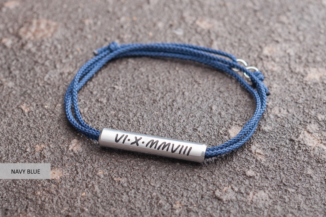 Customized Roman Numerals Bracelet, Personalized Roman Numerals ...