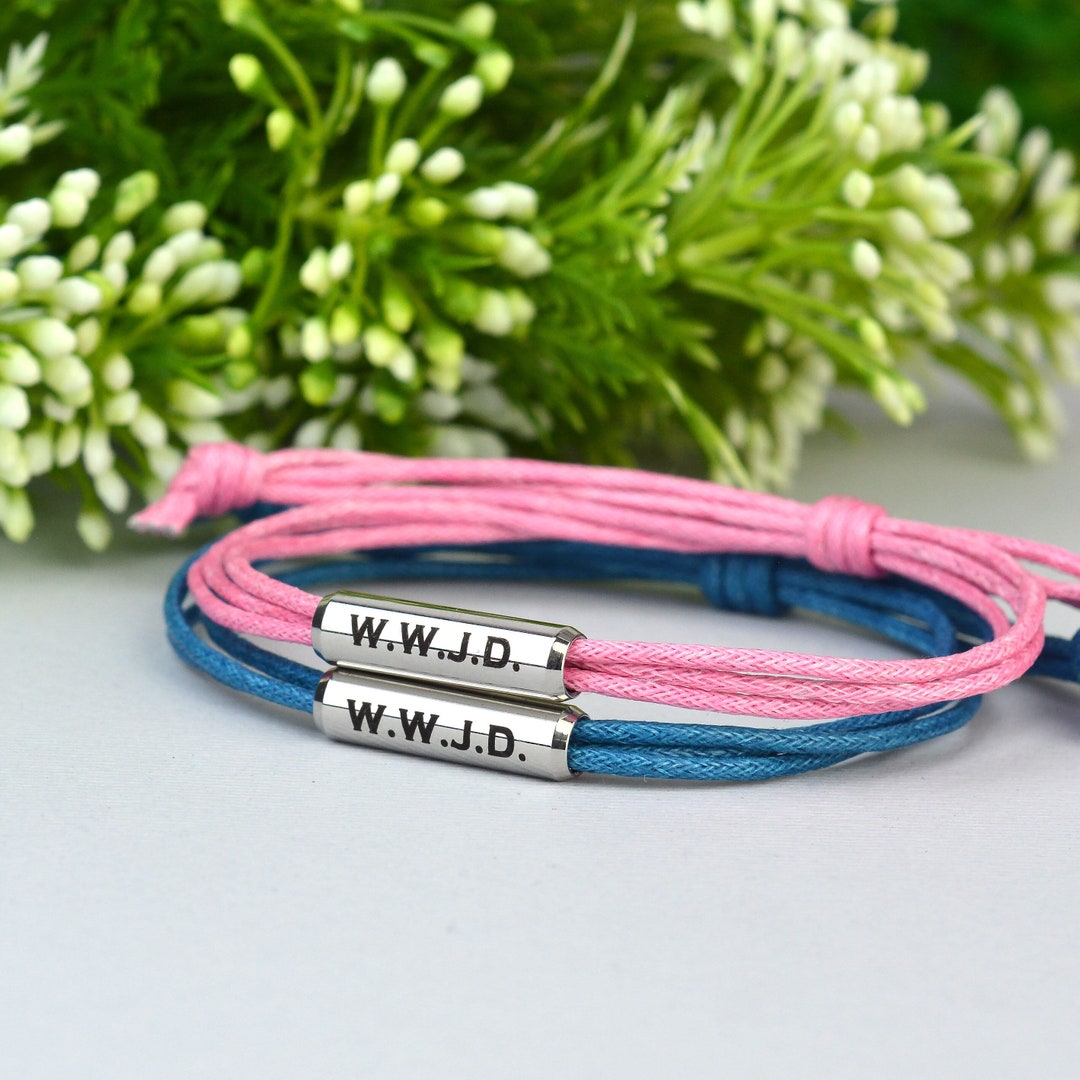 WWJD Pink Bracelet. What Would Jesus Do Bracelets. Christian Jewelry - Etsy