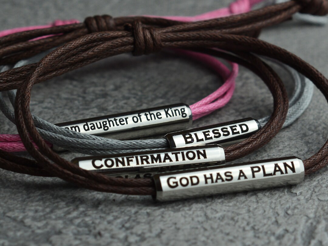 Inspirational Bible Quotes Verse Bracelet. Daily Reminder Cord Bracelet ...
