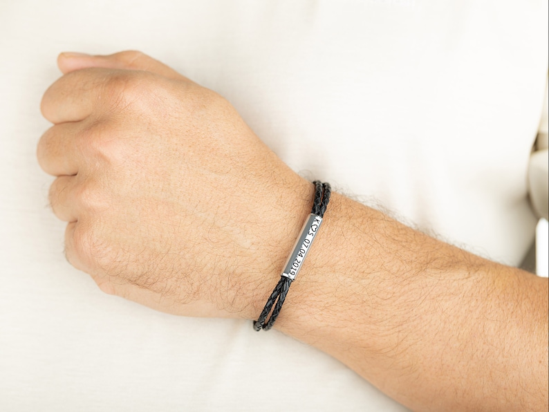 Long Distance Relationship Custom Bracelet Couples Bracelet, 10 Year ...