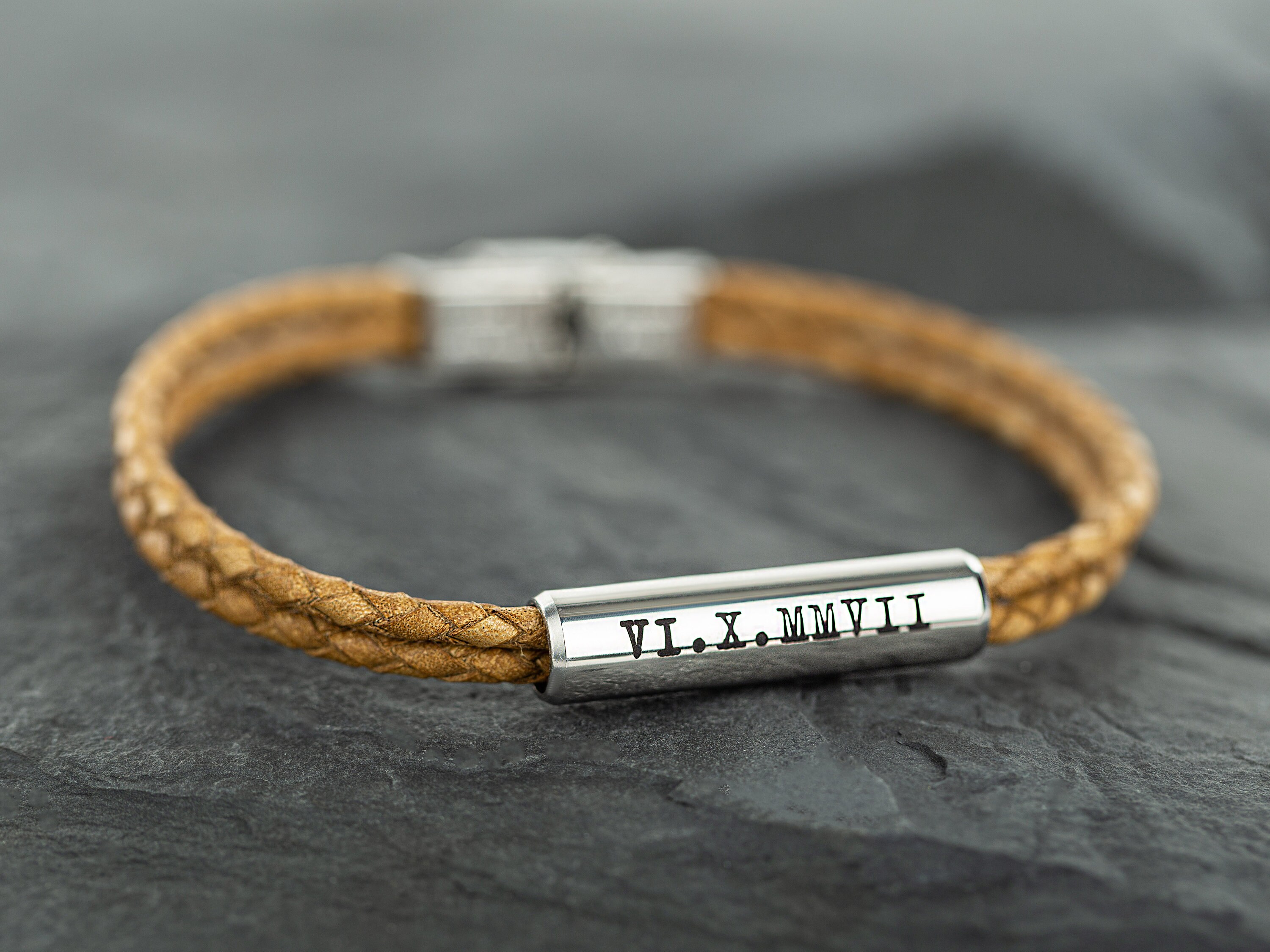 Men's Personalized Bracelet. Men's Custom Bracelet. Men's Engraved ...