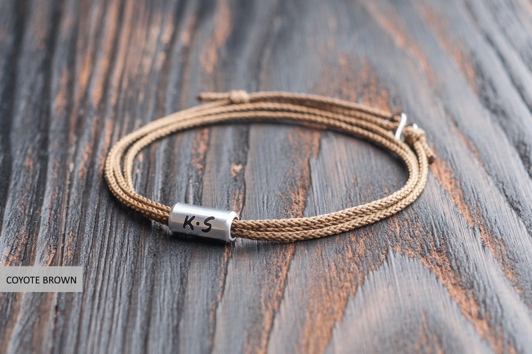 Initial Bracelet, Customised Men's Bracelet, Silver Bead, Charm ...
