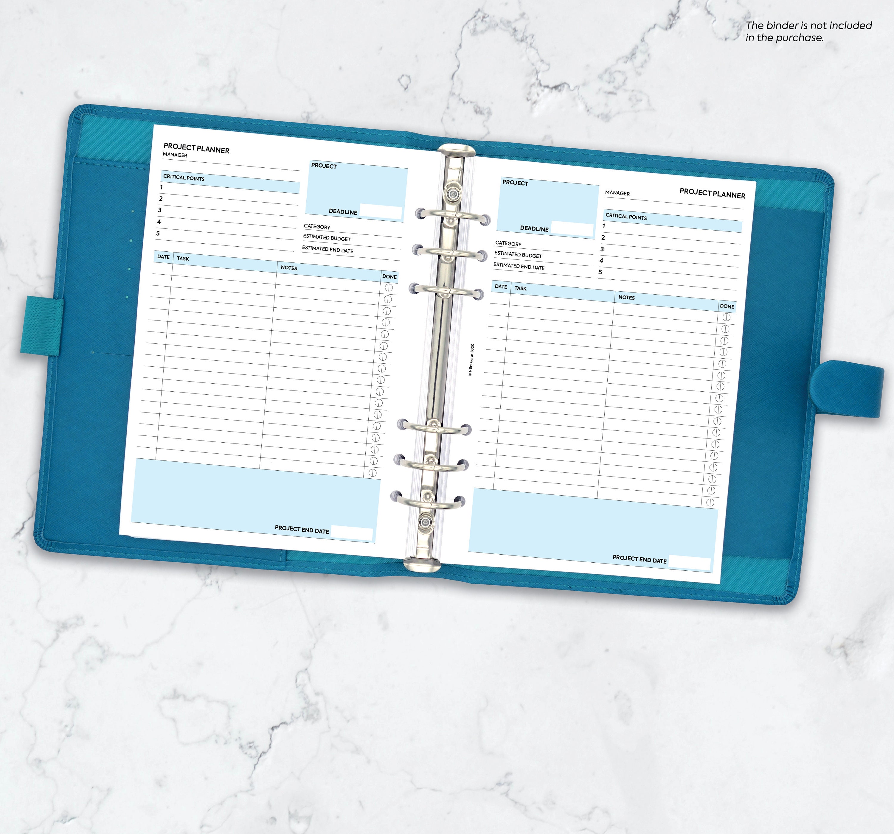 PRINTED A5 Project Planner Insert A5 Filofax A5 Kikki.k Large - Etsy UK