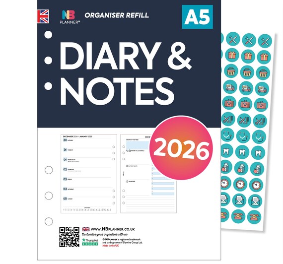 Recharge Agenda A5 Agenda Semainier 2025 -2026 A5 Spirale - Planner ...