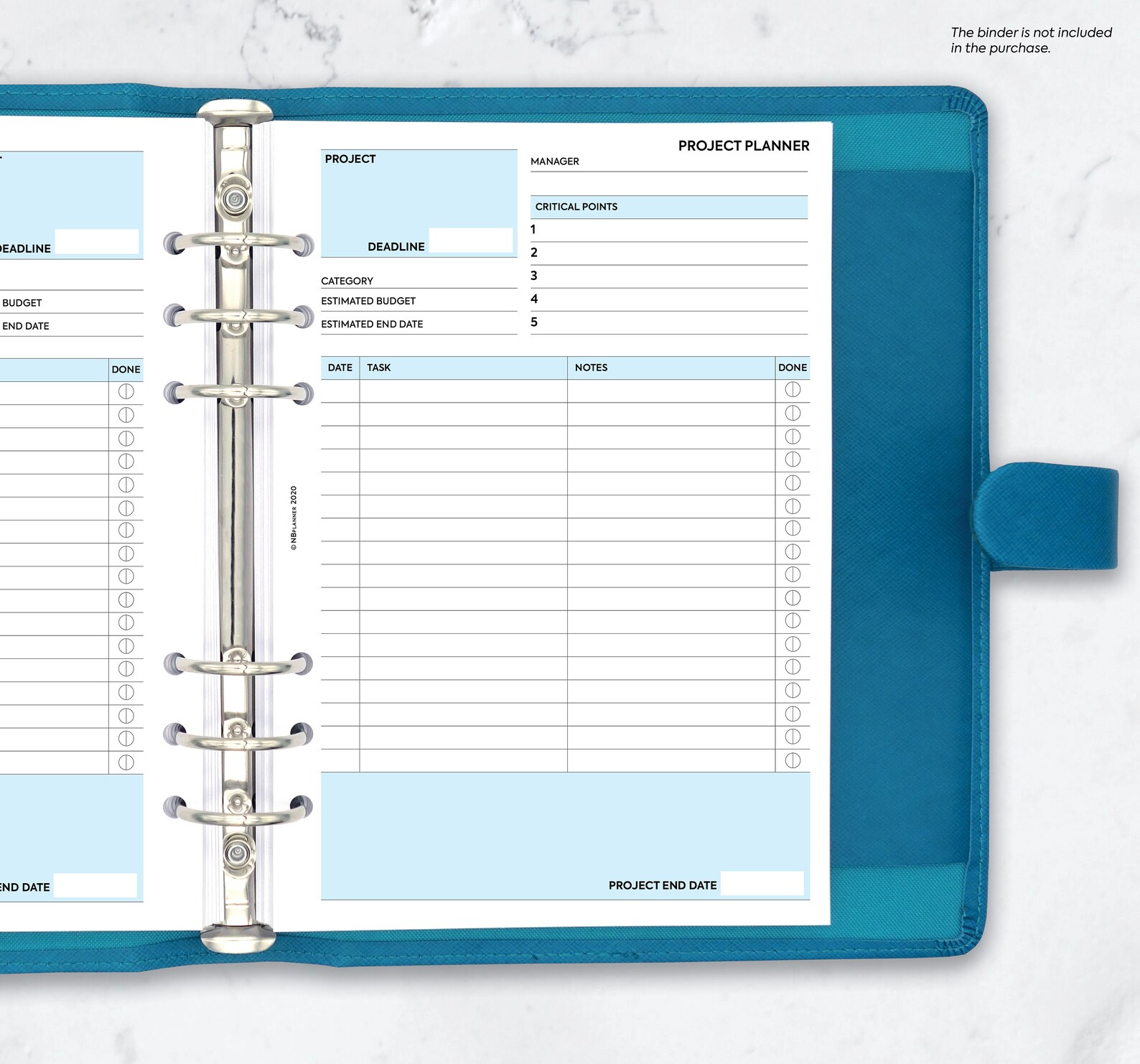 PRINTED A5 Project Planner Insert A5 Filofax A5 Kikki.k Large - Etsy UK