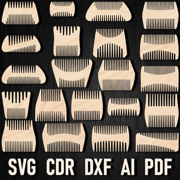 Beard Comb Svg Files - Etsy
