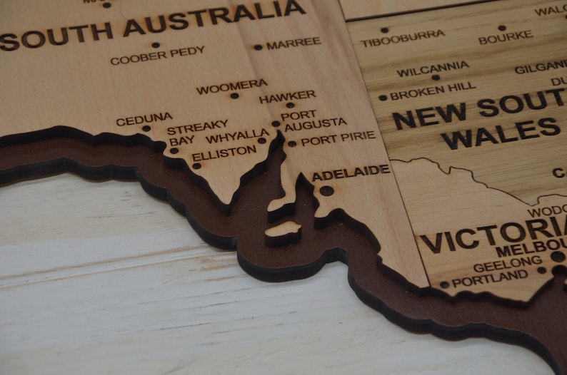 Svg Australia Map for Wooden Laser Cutting, Australia Puzzle Map ...