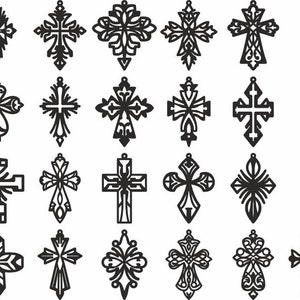 Svg Cross Laser Cut Earrings in Medieval Style, Dxf Faux Leather ...