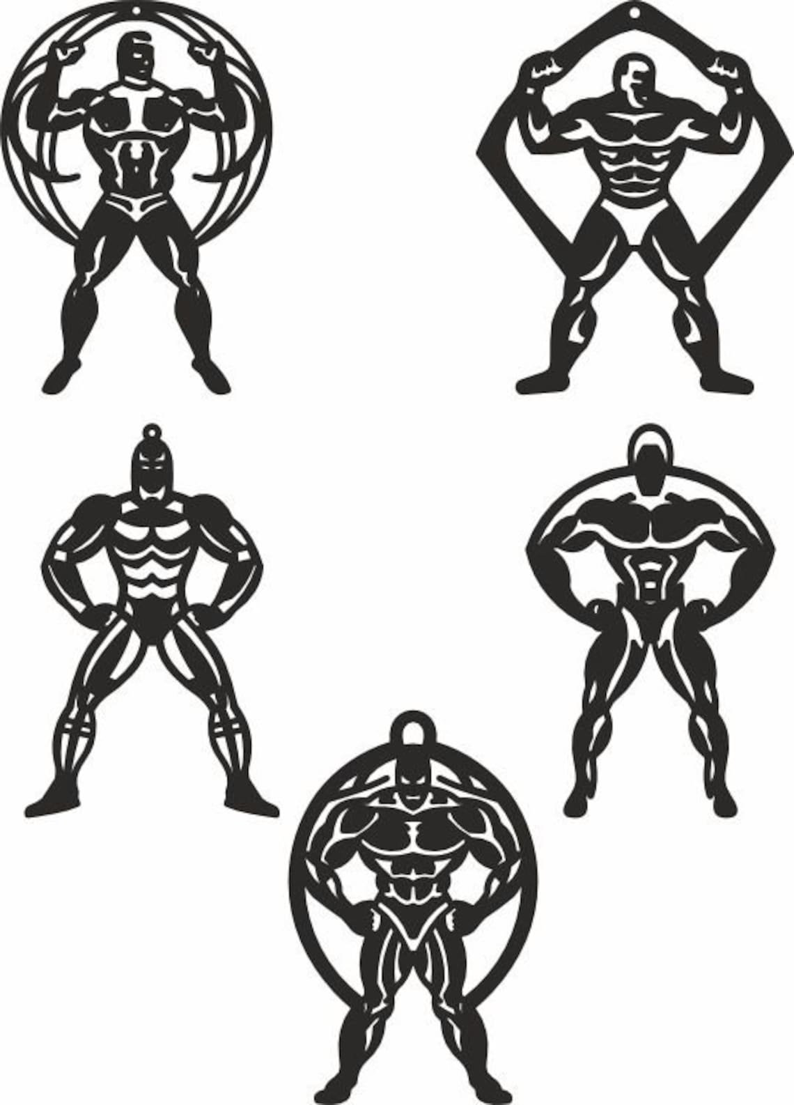Bodybuilder Christmas Laser Cut Ornament Svg, Gym Glowforge Cricut Cut ...