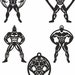 Bodybuilder Christmas Laser Cut Ornament Svg, Gym Glowforge Cricut Cut ...