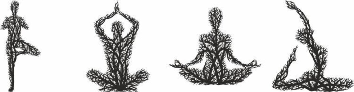 Yoga Tree Style Print Svg, Yoga Poster Svg Wall Art Decor, Yoga Room ...