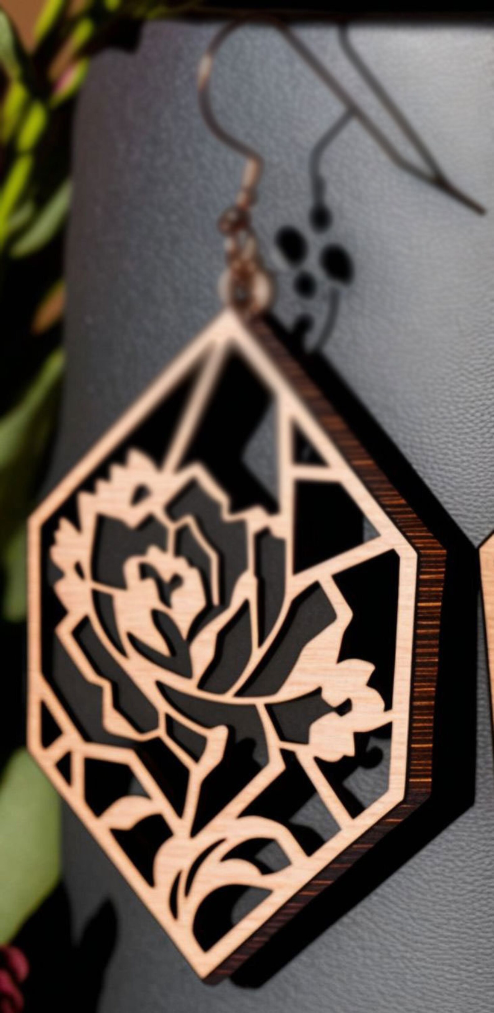 Rhombus Earrings Svg Laser Cut Digital Download Files for Laser Cutting ...