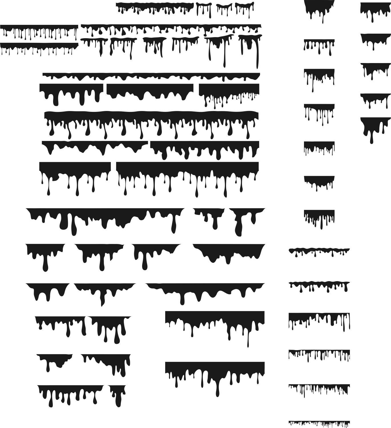 Dripping Borders Svg Drip Cut Files Svg Paint Drip Svg for | Etsy Canada