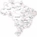 Brazil Map Svg File for Laser Cutting and Engraving, Brazil Puzzle Map ...