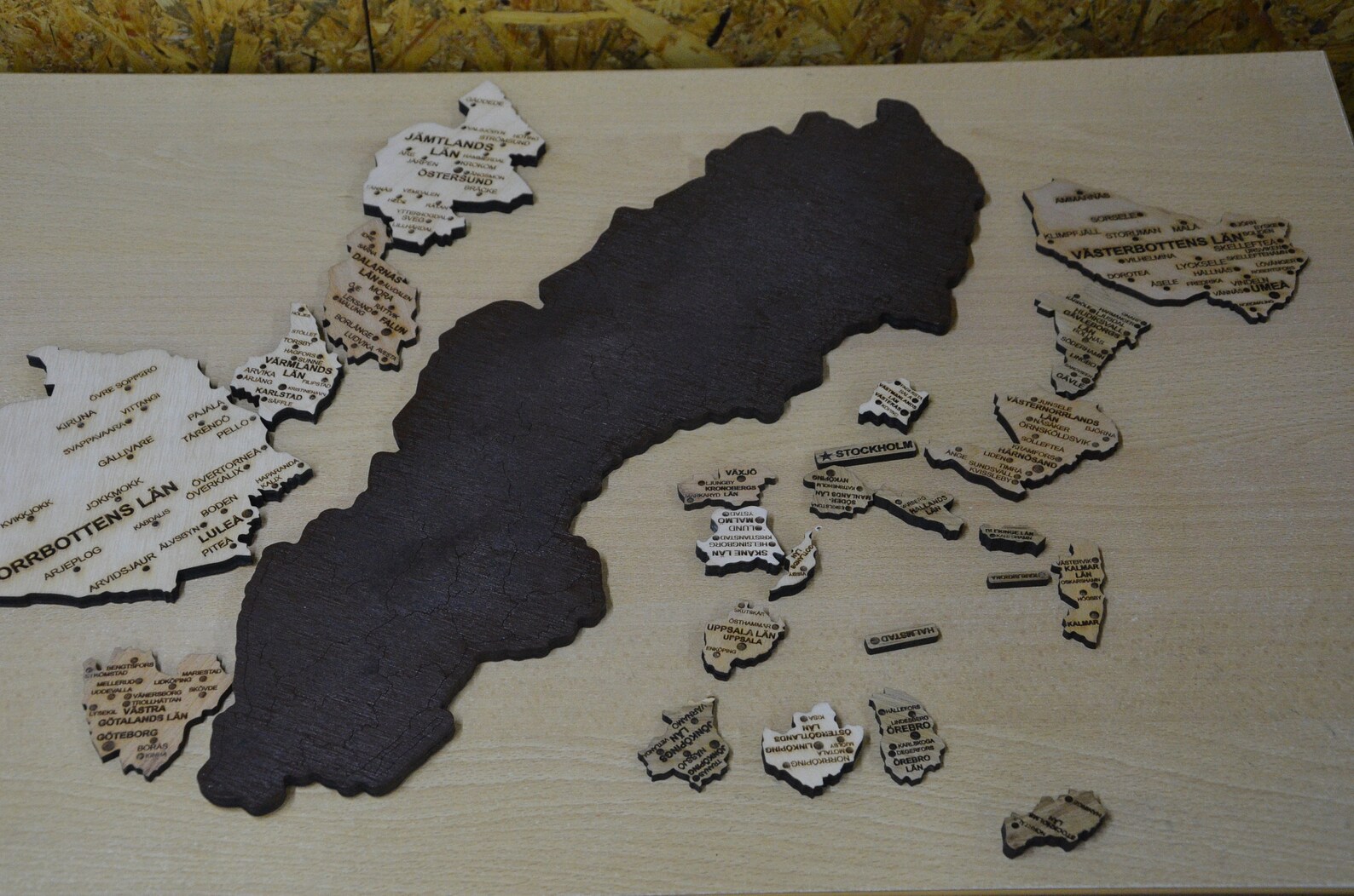 Svg Sweden Laser Cutting and Engraiving Map Puzzle, Swedish Pdf ...