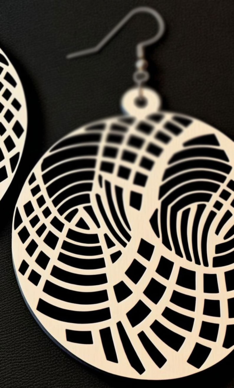 Circle Round Earrings Svg Digital Files for Laser Cutting and Glowforge ...