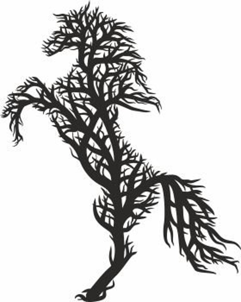 Horse Tree Style Wall Art Svg Files for Laser Cut and - Etsy UK