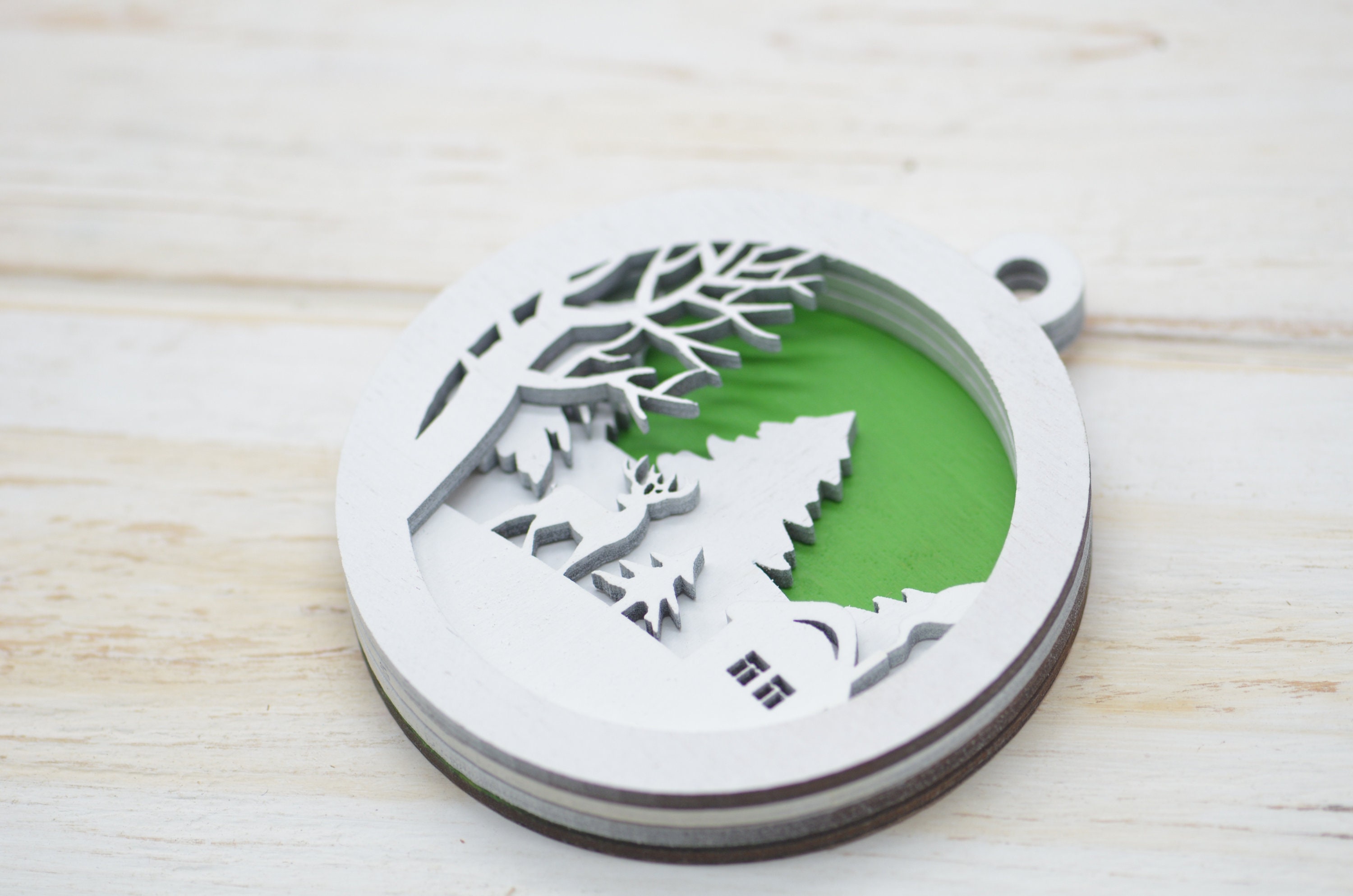 Christmas Multi Layer Deer Ornament Svg. Christmas Laser Cut - Etsy UK