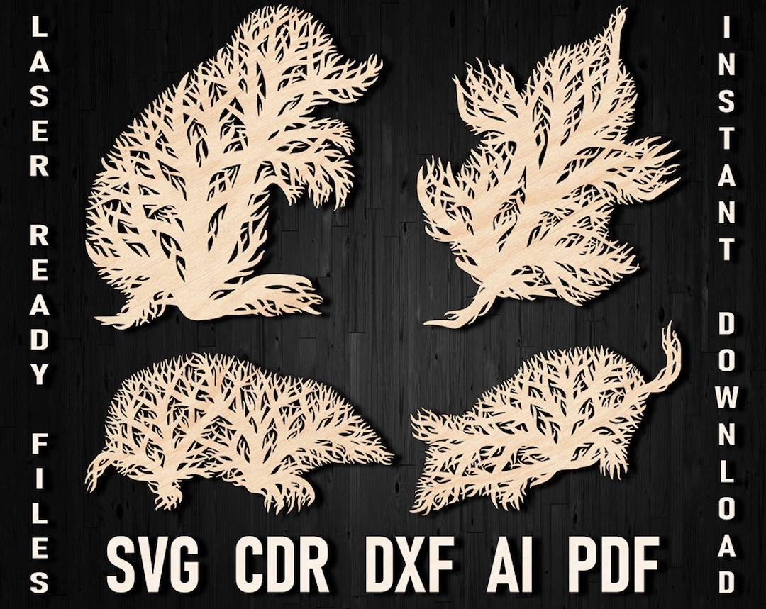 Svg Mole Tree Panel Ornament Wall Decor Design for Laser Cutting and ...