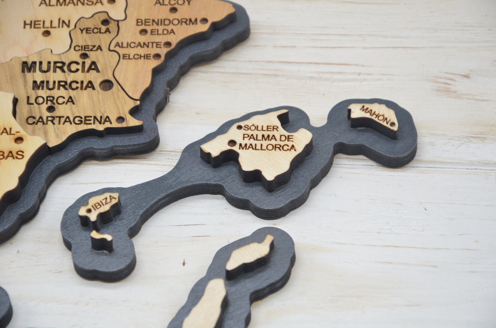 Spain Map Vector Laser Cutting File, Spain Map Puzzle, Glowforge Madrid ...