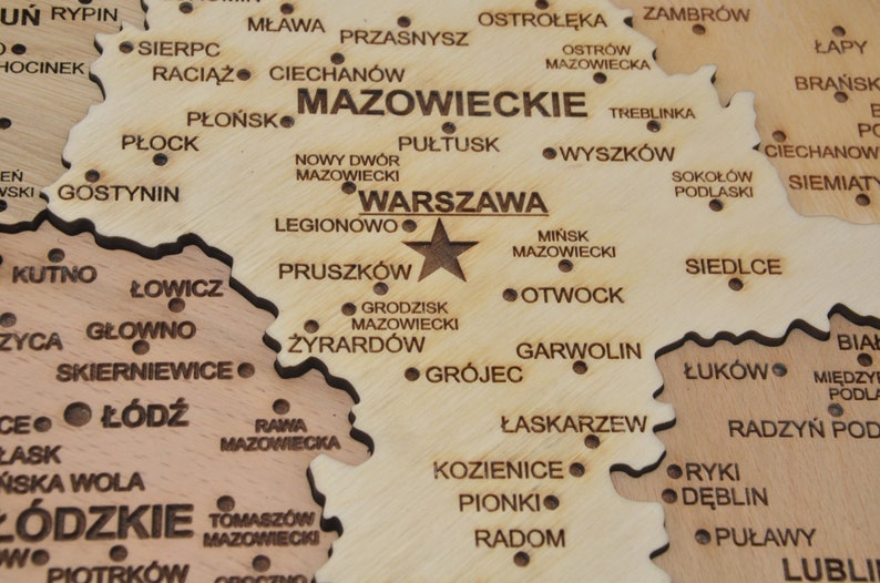 Poland Map Digital File for Laser Cutting Polish Puzzle Map | Etsy