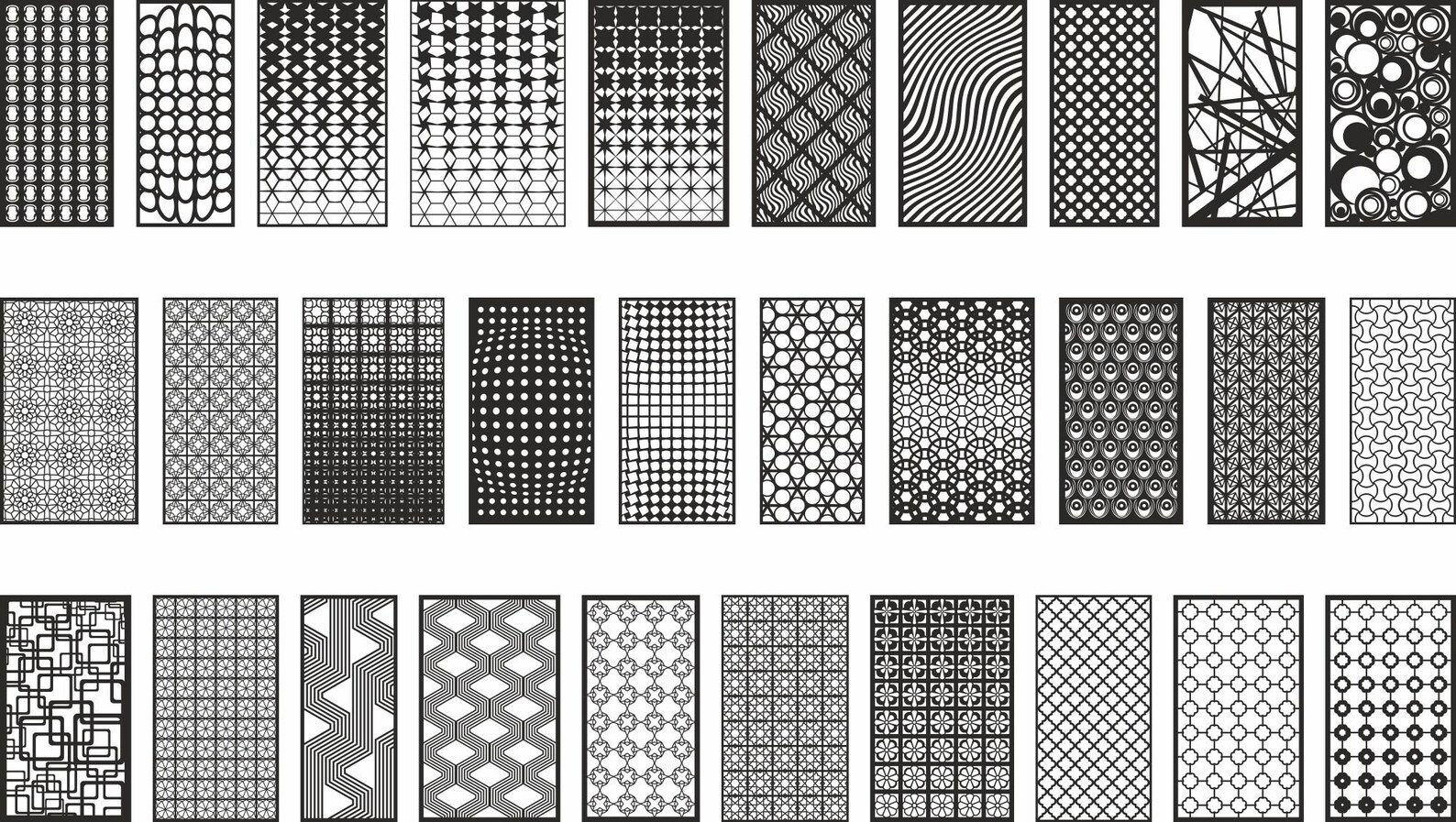 Svg Wall Art Panel Room Divider Silhouette Files, Laser Cutting ...