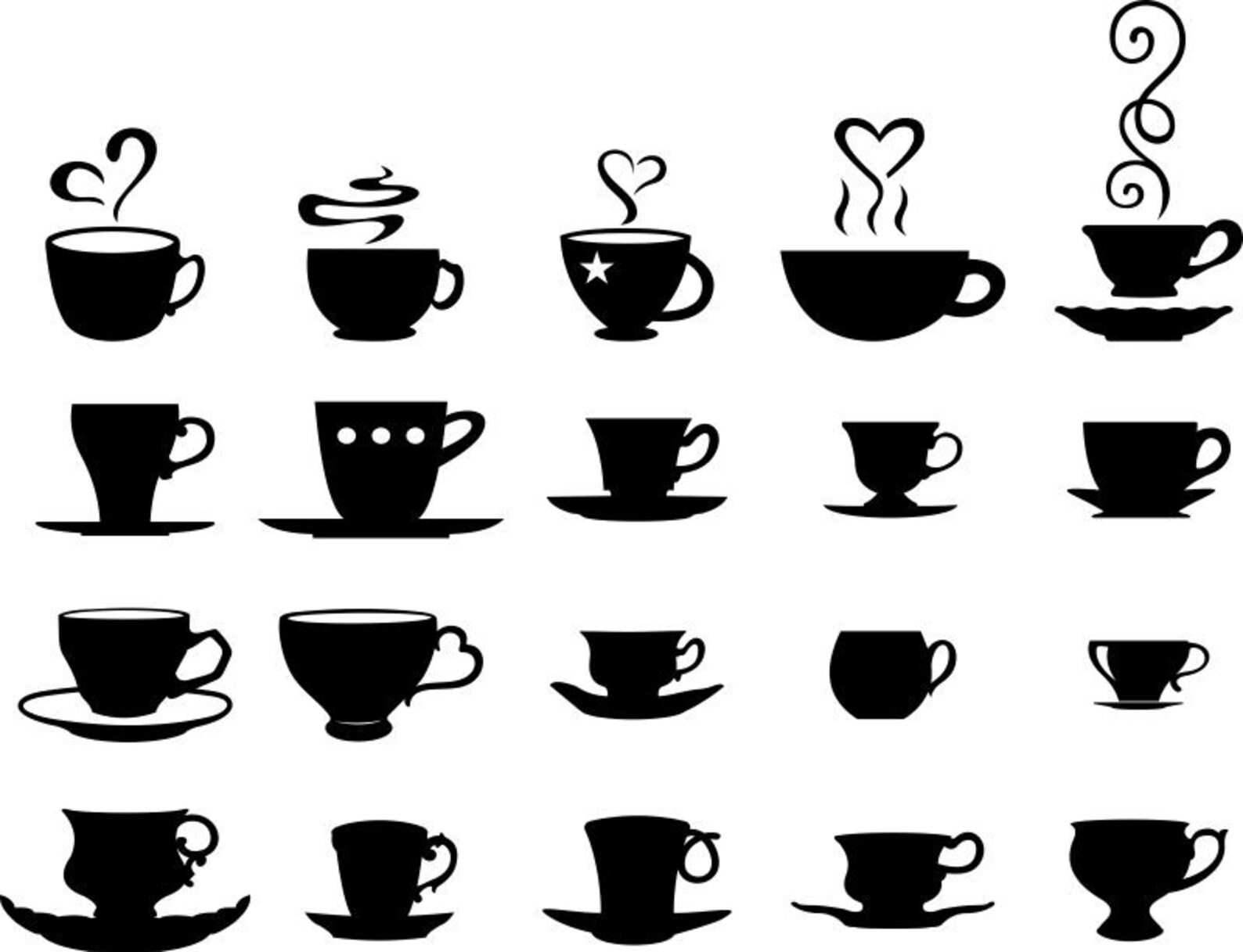 Ensemble de tasses à thé et à café, lot de tasses à café, tasses à thé ...