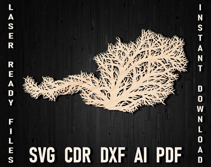 Austria Country Outline Shapes Svg Png Pdf Eps Vector Graphic Design ...