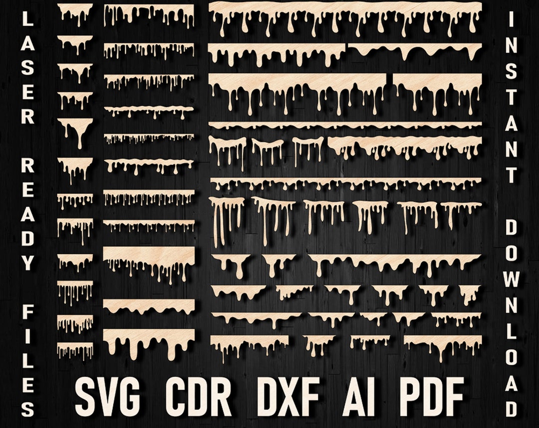 Dripping Borders Svg, Drip Cut Files Svg Paint Drip Svg for Cricut ...