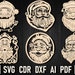 Santa Face Svg Ornament Laser Cut File, Christmas Santa Head Glowforge ...