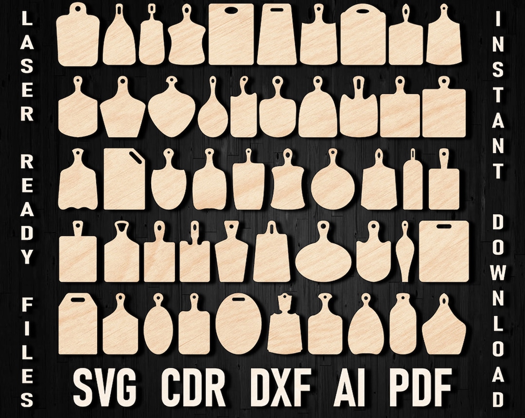 Svg Cutting Boards With Handle Silhouettes, Boards for Serving Dishes ...