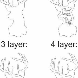 Deer Head Layered Svg Laser Cut File, Hunter and Dog Svg Files for ...