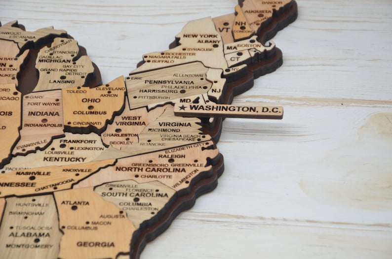 Svg USA Laser Cutting and Engraiving Map Puzzle, the United States of ...