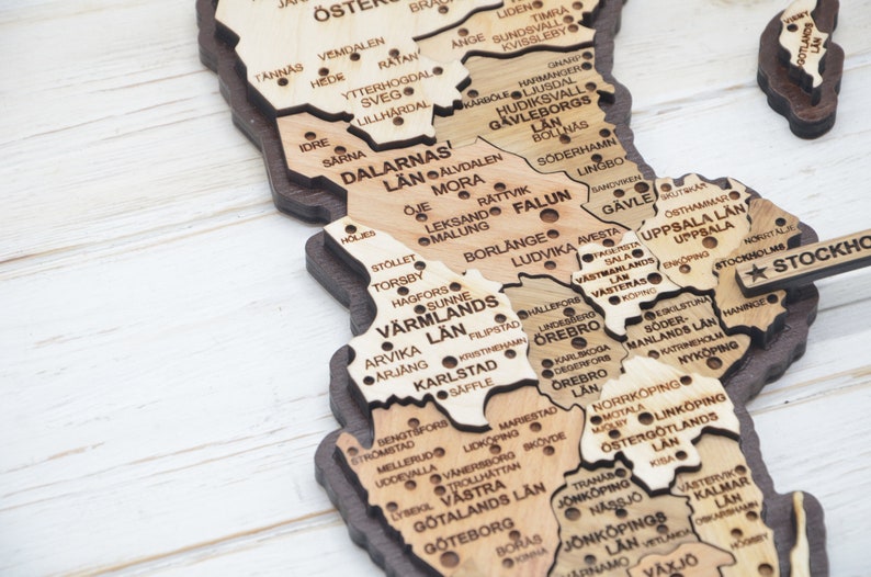 Svg Sweden Laser Cutting and Engraiving Map Puzzle, Swedish Pdf ...