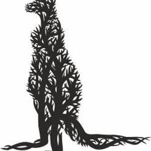 Kangaroo Tree Svg Wall Art Panel Decor Pdf Files for Plasma and Laser ...