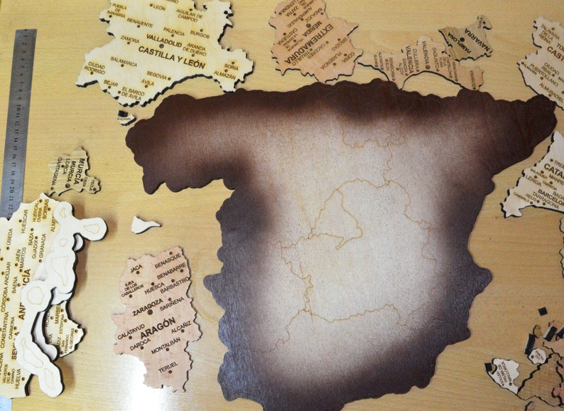 Spain Map Vector Laser Cutting File Spain Map Puzzle - Etsy