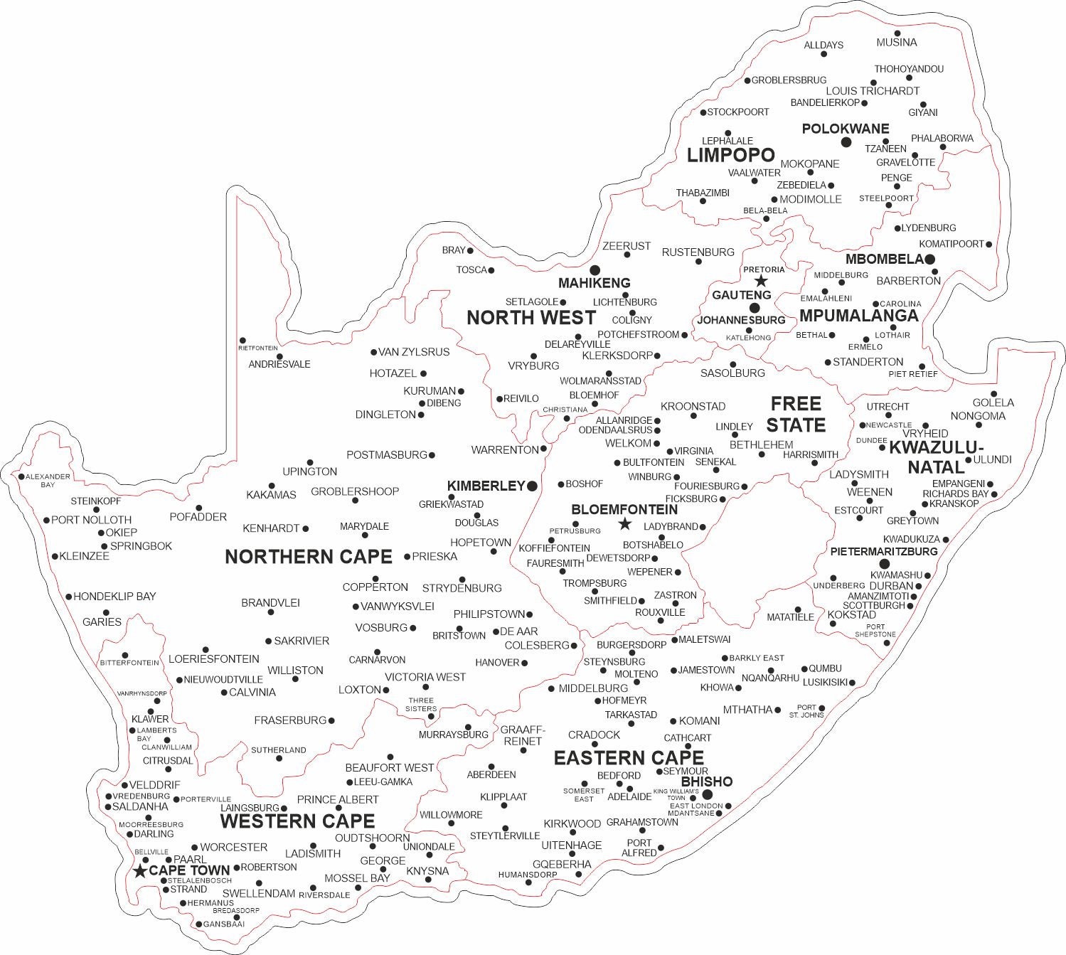 South Africa Map Digital File for Laser Cutting RSA Puzzle - Etsy