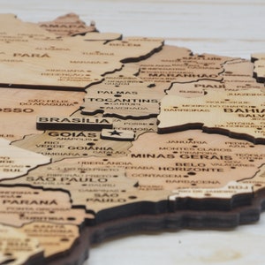 Brazil Map Svg File for Laser Cutting and Engraving, Brazil Puzzle Map ...