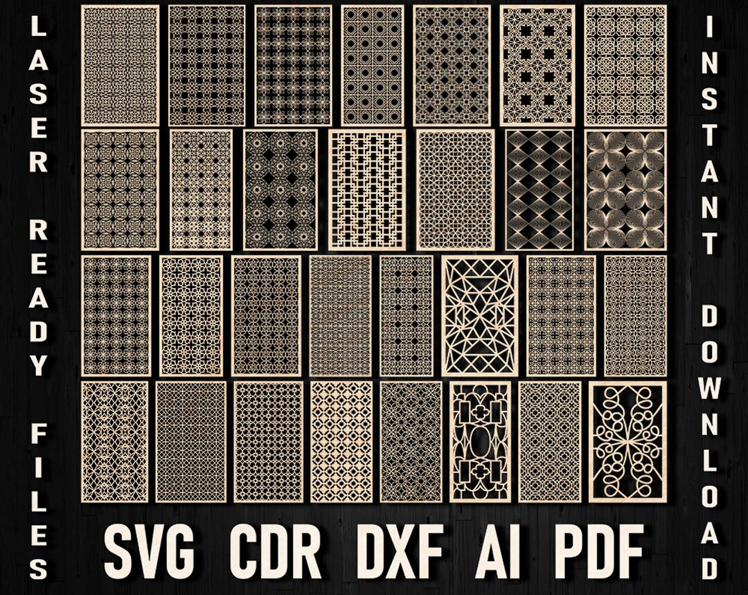 Decorative Dxf Panels for Laser Cutting, Pattern of Decorative Panels ...