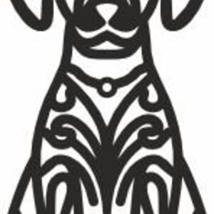 Dog Christmas Ornament Svg Dxf Laser Cut Files, Dog Dangle Design, Dog ...
