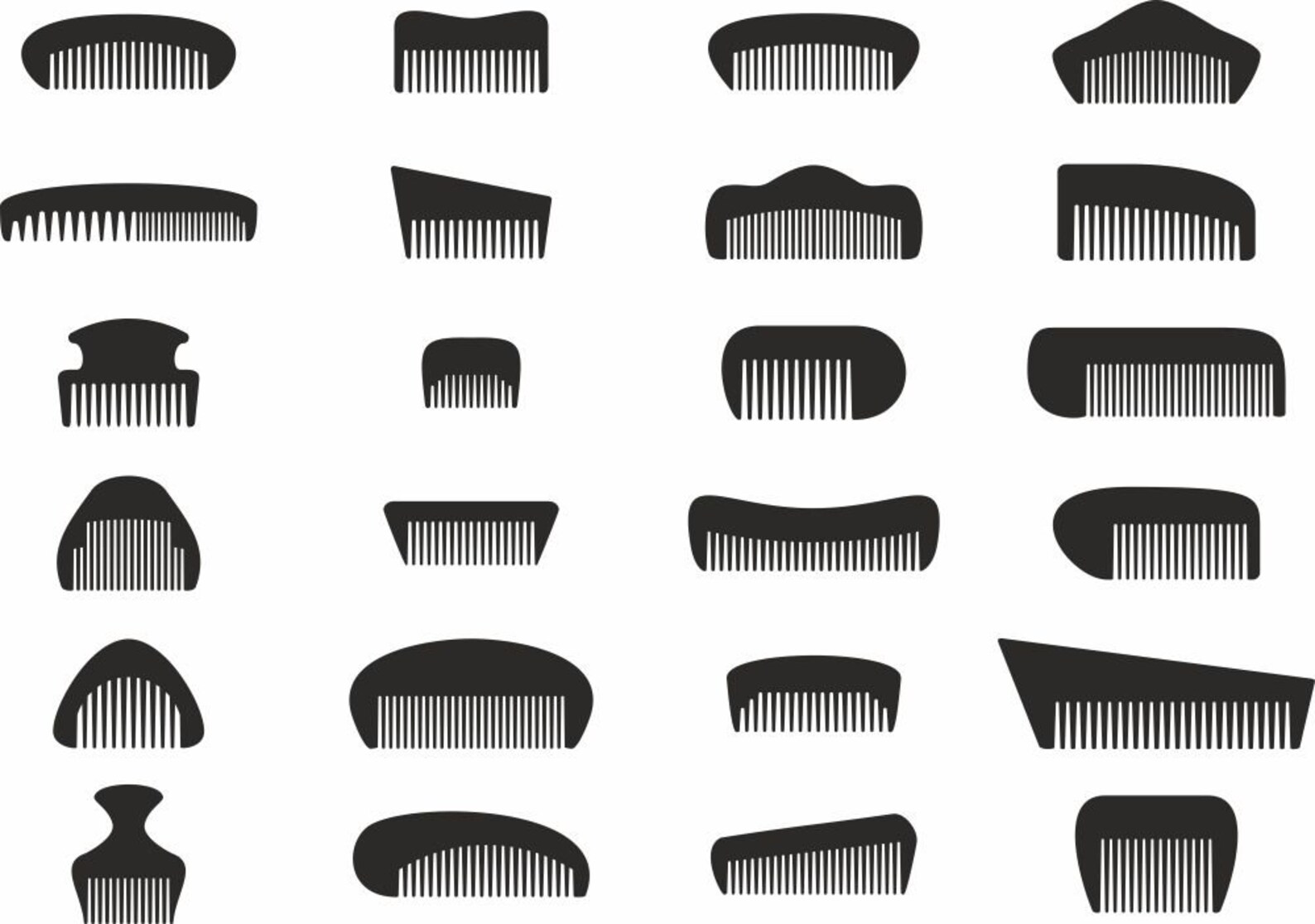 Hair Comb Svg Laser Cut Files, Beard Comb Dxf Wood or Plywood Set ...