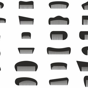Hair Comb Svg Laser Cut Files, Beard Comb Dxf Wood or Plywood Set ...