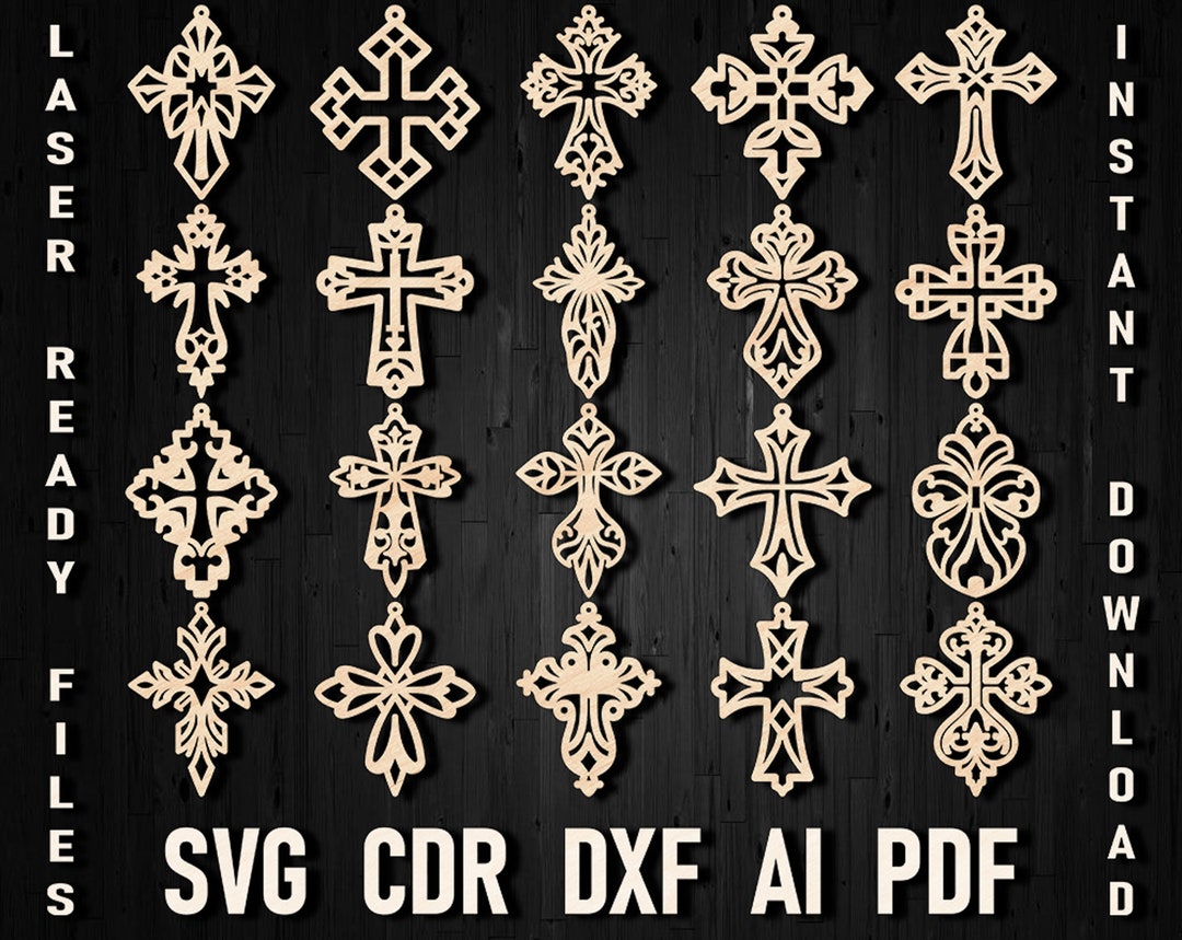 Cross Earring Svg Laser Cut File | Christmas Floral Cross | Easter ...