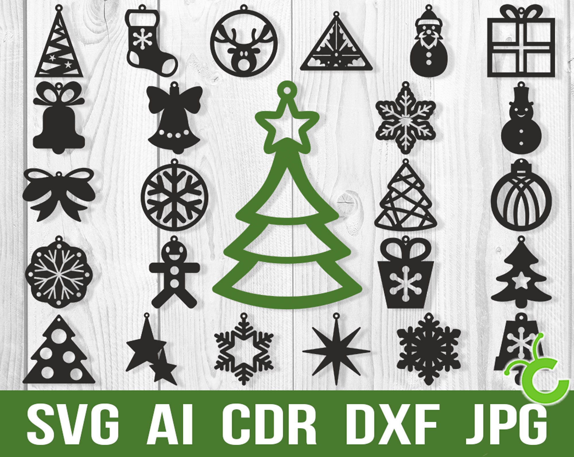 Christmas Earring Template for laser cut cdr Christmas | Etsy
