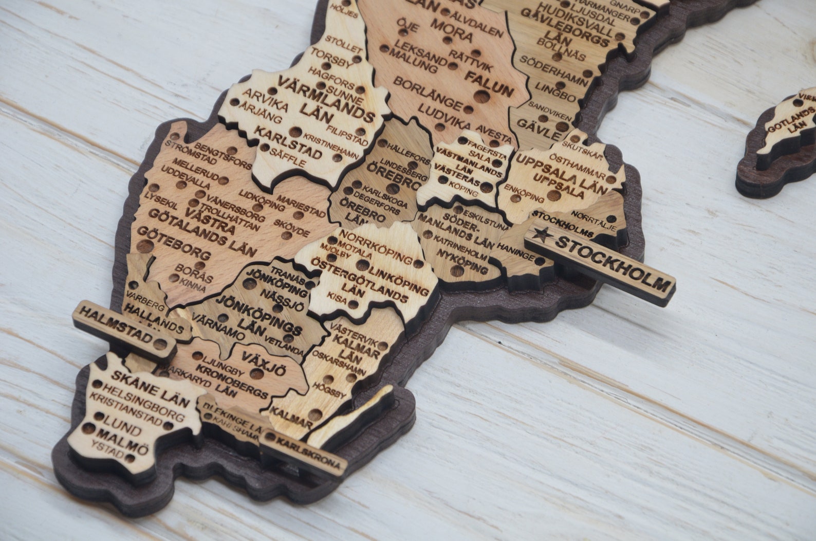 Svg Sweden Laser Cutting and Engraiving Map Puzzle Swedish - Etsy