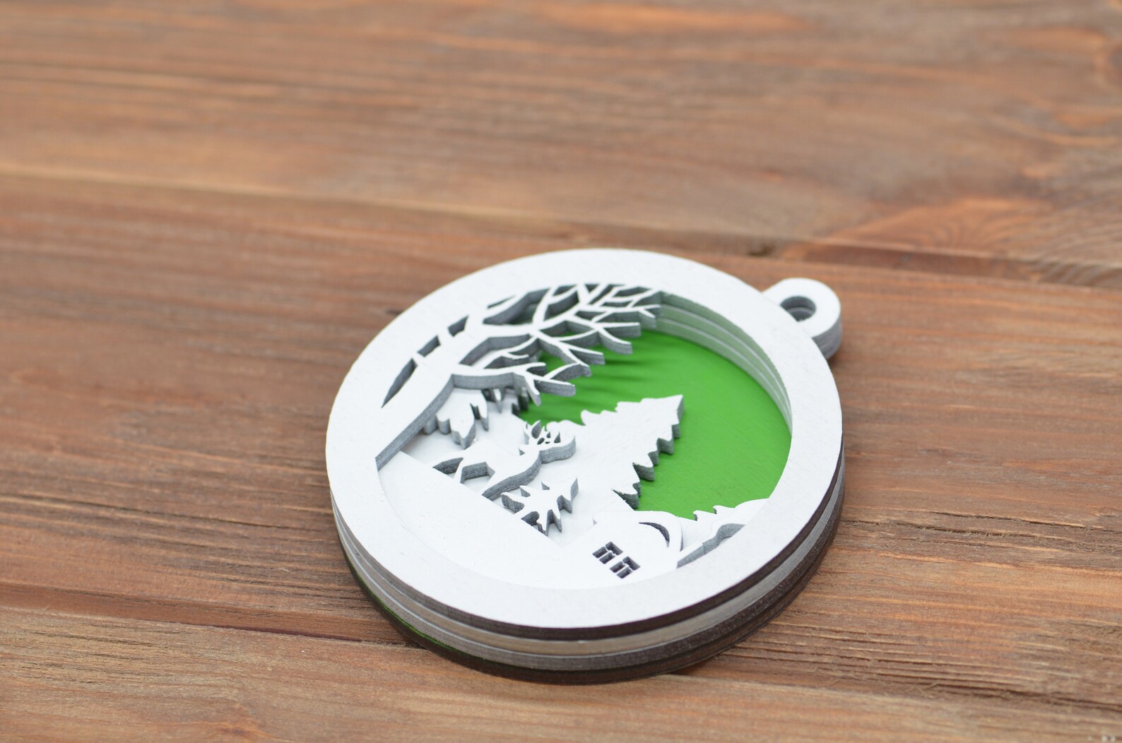 Natale multistrato cervo ornamento svg. File di taglio laser - Etsy Italia