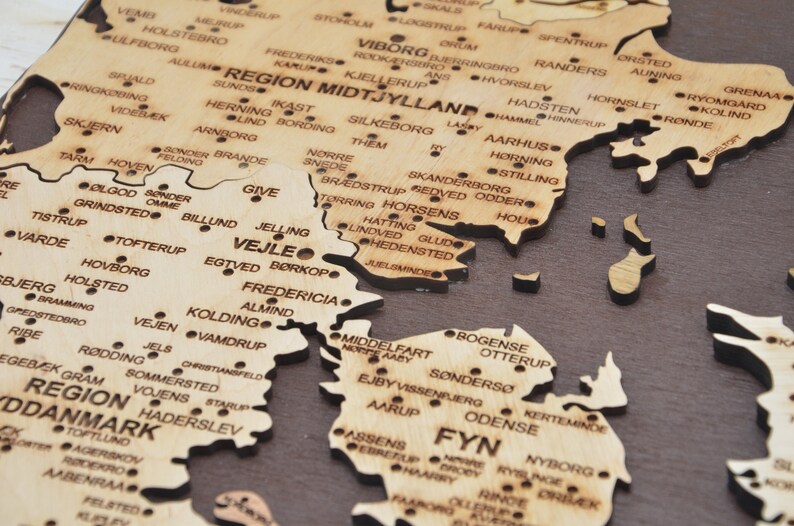 Denmark Map Laser Cut Svg File Digital Download Danmark Cdr | Etsy