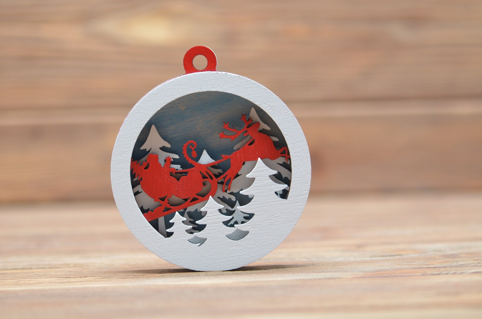 3d Multi Layer Santa Claus Christmas Svg Ornament. Christmas Glowforge ...