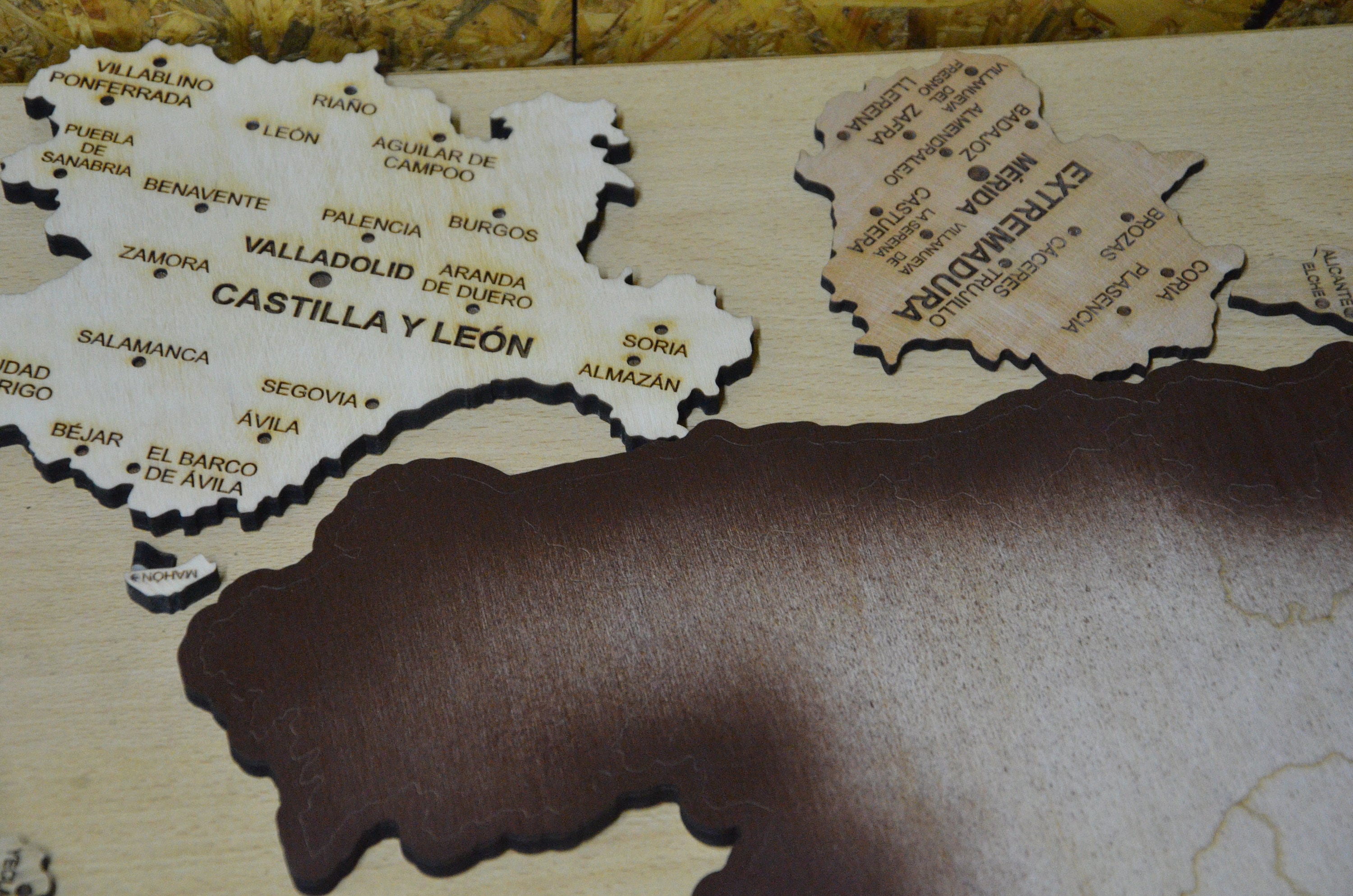 Spain map vector laser cutting file Spain map puzzle | Etsy